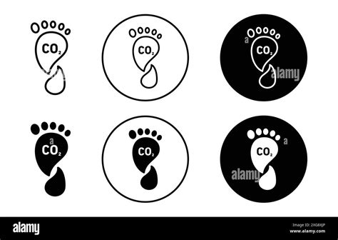 Carbon Footprint Icon Vector Logo Set Collection For Web App Ui Stock Vector Image And Art Alamy