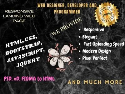 Responsive Landing Page Using HTML CSS BOOTSTRAP Upwork