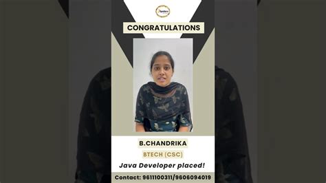 Student Successfully Placed Java Full Stack Development Jspiders Marathahalli B Chandrika