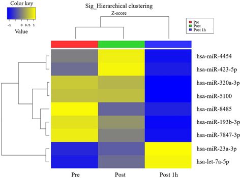 Effect Of The 20 M Srt On Urinary Ev Mirna Profiles Microarray