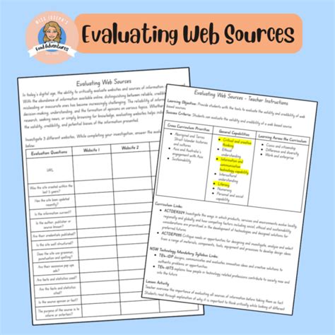 Evaluating Web Sources Teacher Professional Development