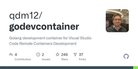 Github Qdm12godevcontainer Golang Development Container For Visual
