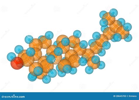 Cholesterol Molecule Structure Stock Image CartoonDealer