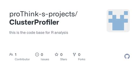 Github Prothink S Projectsclusterprofiler This Is The Code Base For