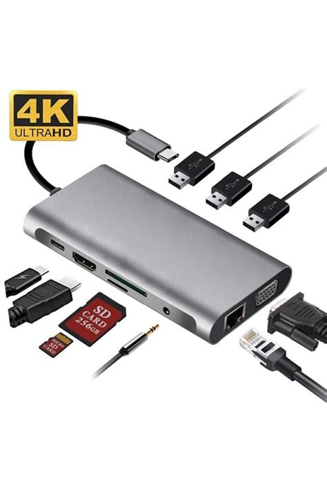 Valkyrie 10 In 1 Usb 3 0 Hdmi 4k Sd Macbook Type C Hub Converter Multiplexer Trendyol