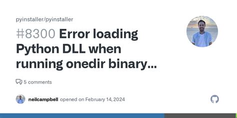 Error Loading Python Dll When Running Onedir Binary Via A Windows