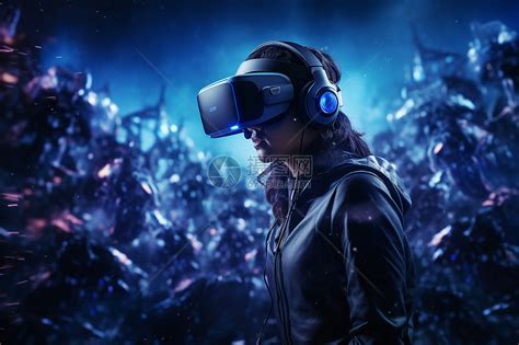 炫酷的虚拟现实眼镜场景图片素材 正版创意图片600767937 摄图网