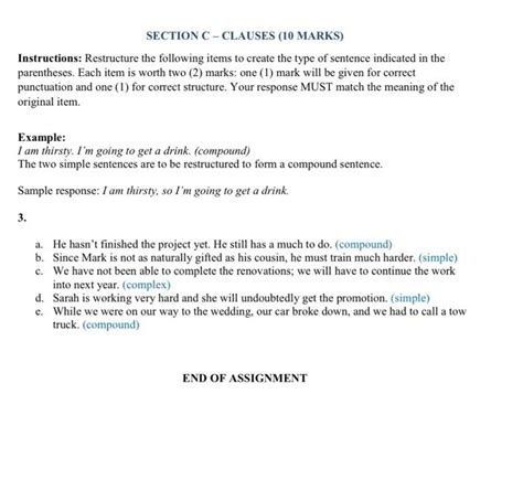 Section A Modifiers 10 Marks Instructions In The
