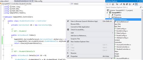 Consume WCF Application In MVC Maria Academy