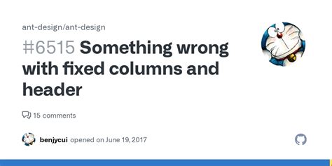 Something Wrong With Fixed Columns And Header Issue 6515 Ant Design Ant Design GitHub