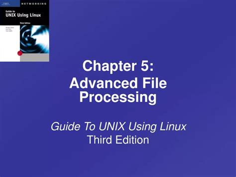 Ppt Guide To Unix Using Linux Third Edition Powerpoint Presentation