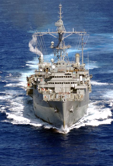 An Aerial Photo Of The Amphibious Transport Ship Uss Dubuque Lpd 8