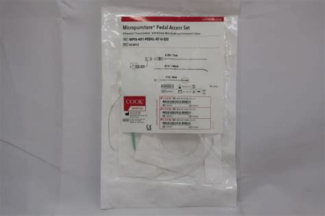 New Cook Micropuncture Pedal Access Set Silhouette Transitionless With Nitinol Wire Guide And
