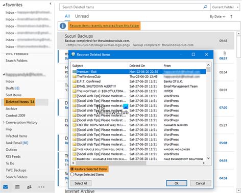 Recover Items Deleted From The Deleted Items Folder Of Outlook Delete Folder Folders Outlook