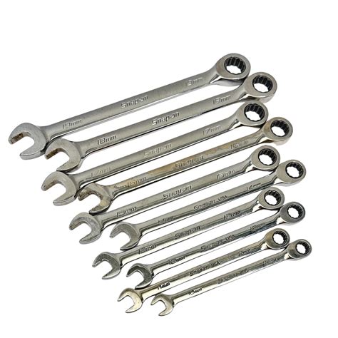 Snap On 10 Pc Metric Flank Drive® Non Reversible Ratcheting Combination