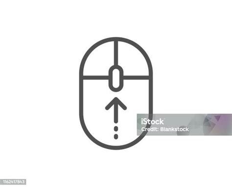 Swipe Up Mouse Line Icon Scrolling Arrow Sign Landing Page Scroll