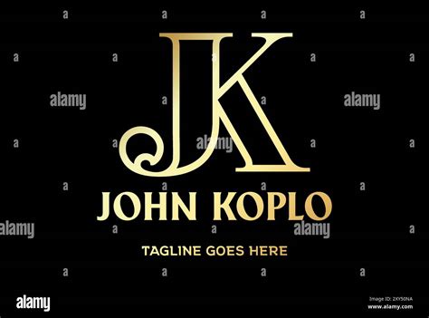Elegant Luxury Simple Initials Jk Monogram Or Letter J And K Logo