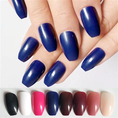 Красивые ногти в виде гроба обнаженные белые черные дерево акриловые накладные ногти