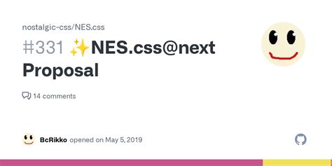 nes css next proposal · issue 331 · nostalgic css nes css · github