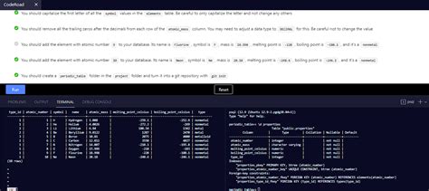 Relational Database Periodic Table Backend Development The
