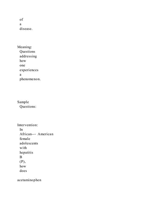 Adapted From The Picot Questions Template Ellen Fineout Overh Docx Adapted From The Picot Questions Template Ellen Fineout Overh Docx