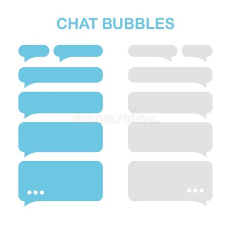 empty templates messaging speech bubbles stock vector illustration