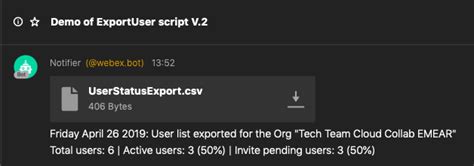 GitHub DavCisco Export Webex Teams Users Export The List Of The Webex Teams Users In A Given