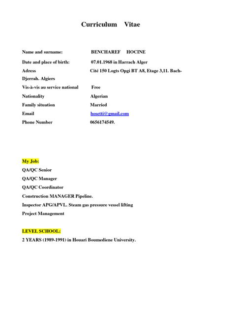 curriculum vitae pdf nondestructive testing applied and