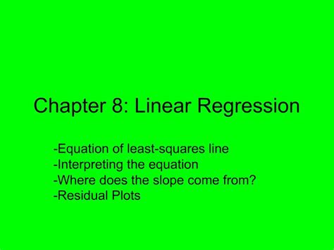 PPT Chapter Linear Regression PowerPoint Presentation Free Download ID