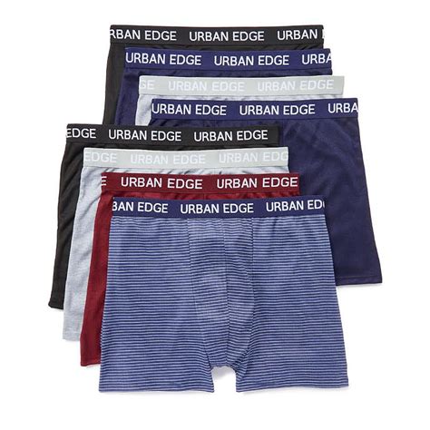 8 Pack Urban Edge Mens Underwear Multipack Boxer Briefs Assorted L