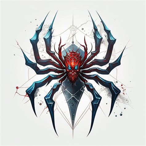 Spider Tattoo Design White Background Png File Download Etsy Australia