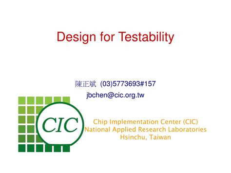 PPT Design For Testability PowerPoint Presentation Free Download ID 4385560