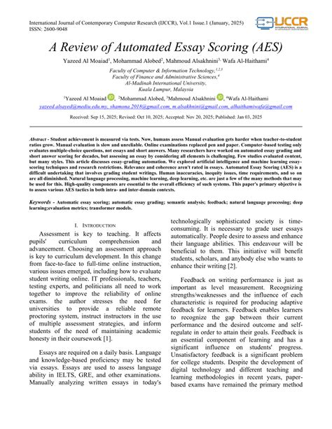 Pdf A Review Of Automated Essay Scoring Aes