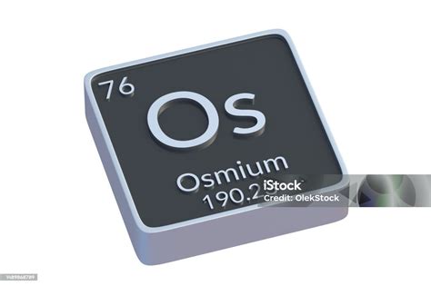 Osmium Os Unsur Kimia Tabel Periodik Diisolasi Pada Latar Belakang