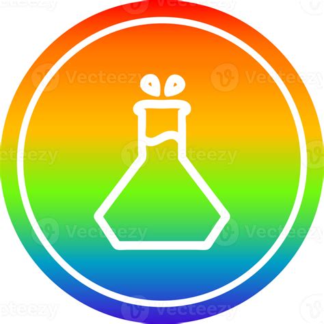 Science Experiment Circular Icon With Rainbow Gradient Finish 40966504 Png