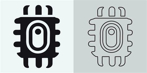 Ai Chip Cpu Icon Design In Gradient Blue Color Ai Processor Icon Logo Design Template Colorful