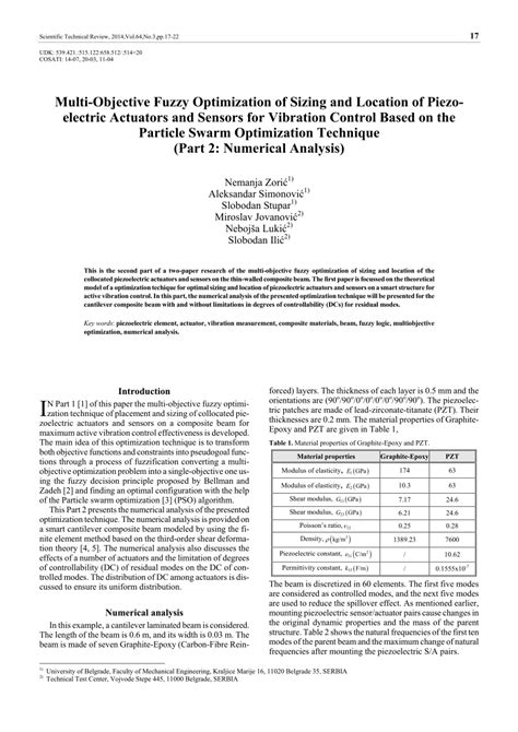 Pdf Multi Objective Fuzzy Optimization Of Sizing And Location Of