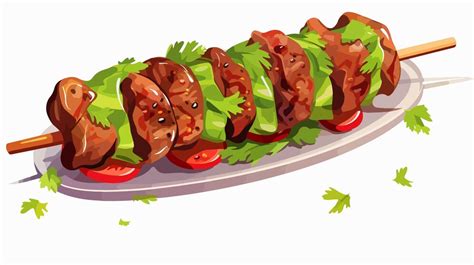 Delicious Funny Hot Kebab Vector Illustration Ready To Eat Premium Ai Generated Vector