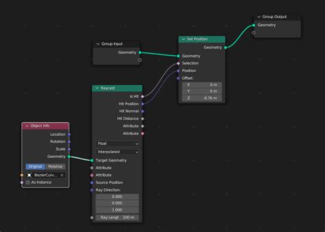 How To Create A Uniform Path On A Wavy Mesh Using A Bezier Curve And Knife Projection Blender
