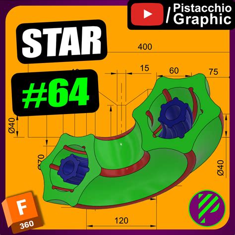 Free Stl File 64 Star Fusion 360 Pistacchio Graphic ⭐・3d Printer
