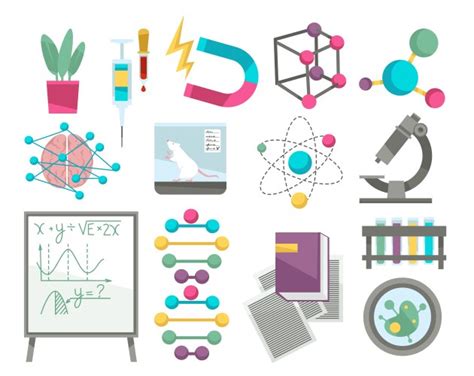 Set Lab Equipment Royalty Free Vector Image Vectorstock