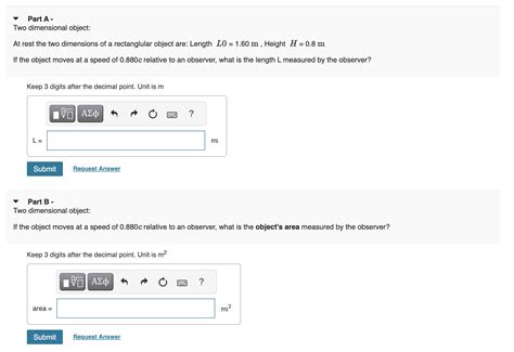 Solved Part A Two Dimensional Object At Rest The Two
