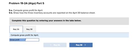 required information problem 19 2a algo computing