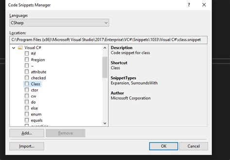 C Setting To Explicitly Write Default Access Modifier In Visual