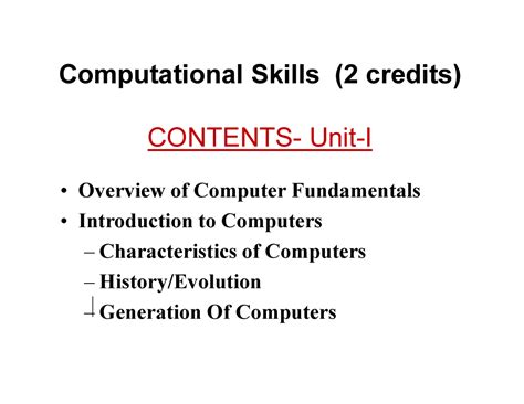 Lecture 2 Slides For Fundamental Computer Information Computational