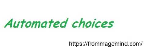 Automated Choices From Mage Mind