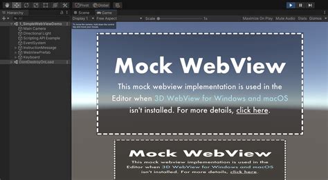What Is The Mock Webview Vuplex Support