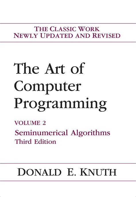 Art Of Computer Programming The Seminumerical Algorithms Volume 2