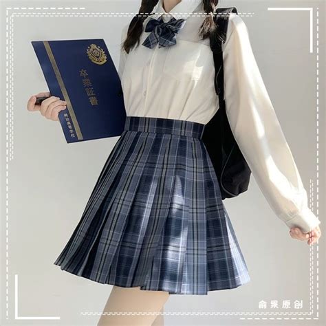 優等生jk制服格裙日本女子高中生格子百褶裙 幻想工坊