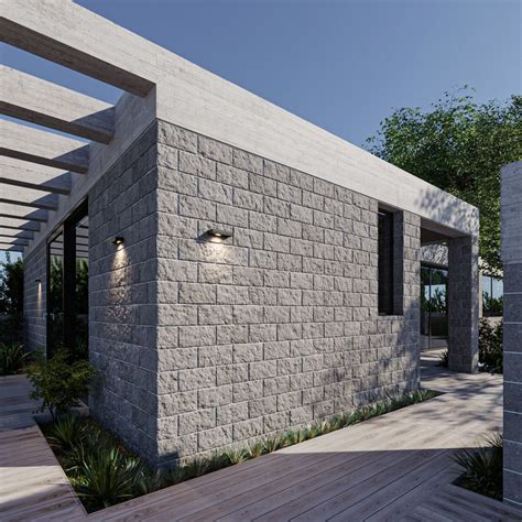 Split Face Concrete Block Veneer Home Best Block